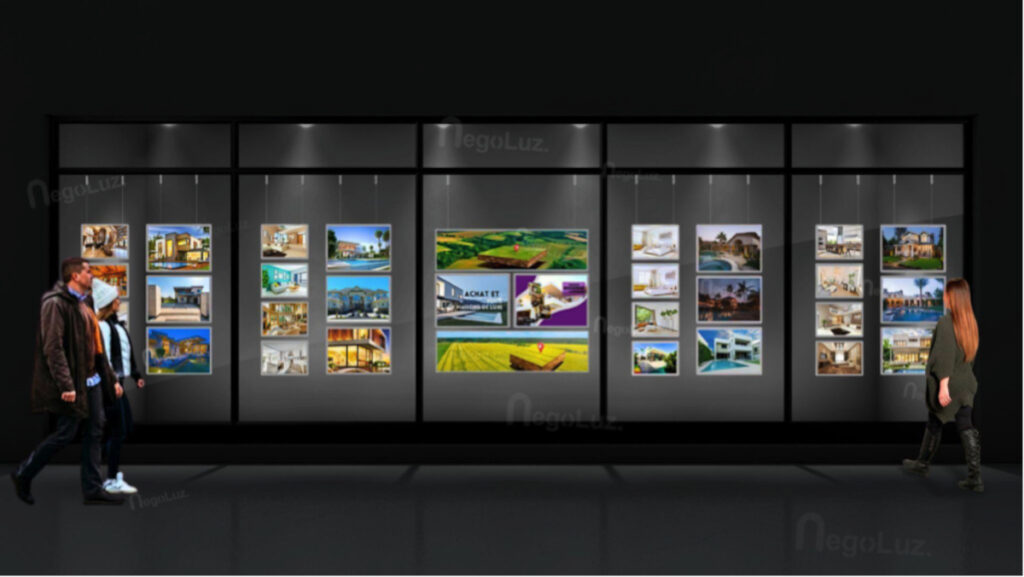 Affiche vitrine pour promouvoir les biens de votre agence